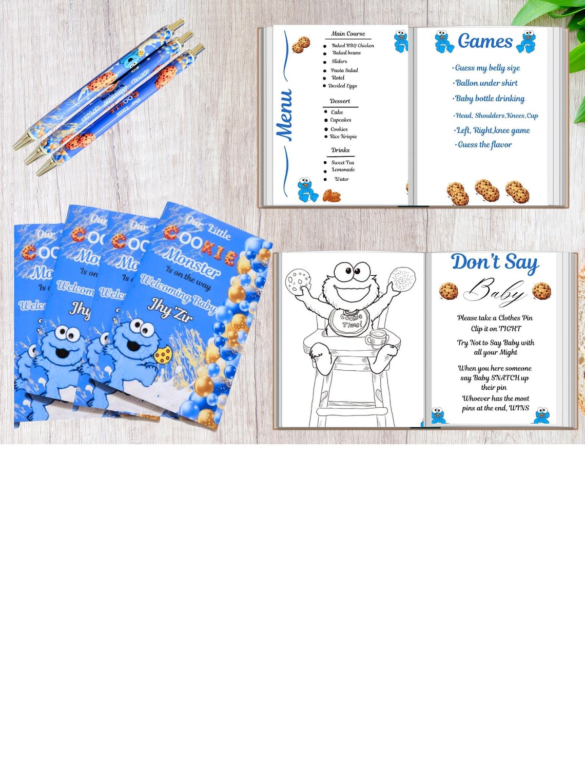 Personalized Baby Shower Activity Book. Baby Shower Game Booklet - Etsy
