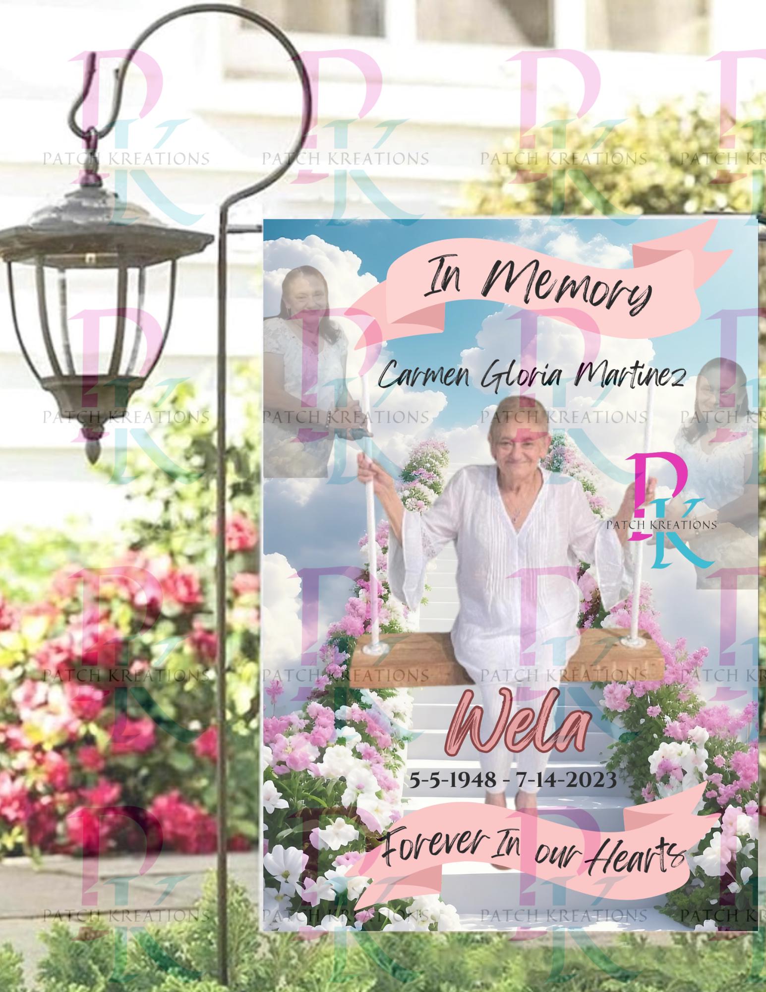 Memorial Garden Flag, in Loving Memory, Cemetery Decoration, Grief ...