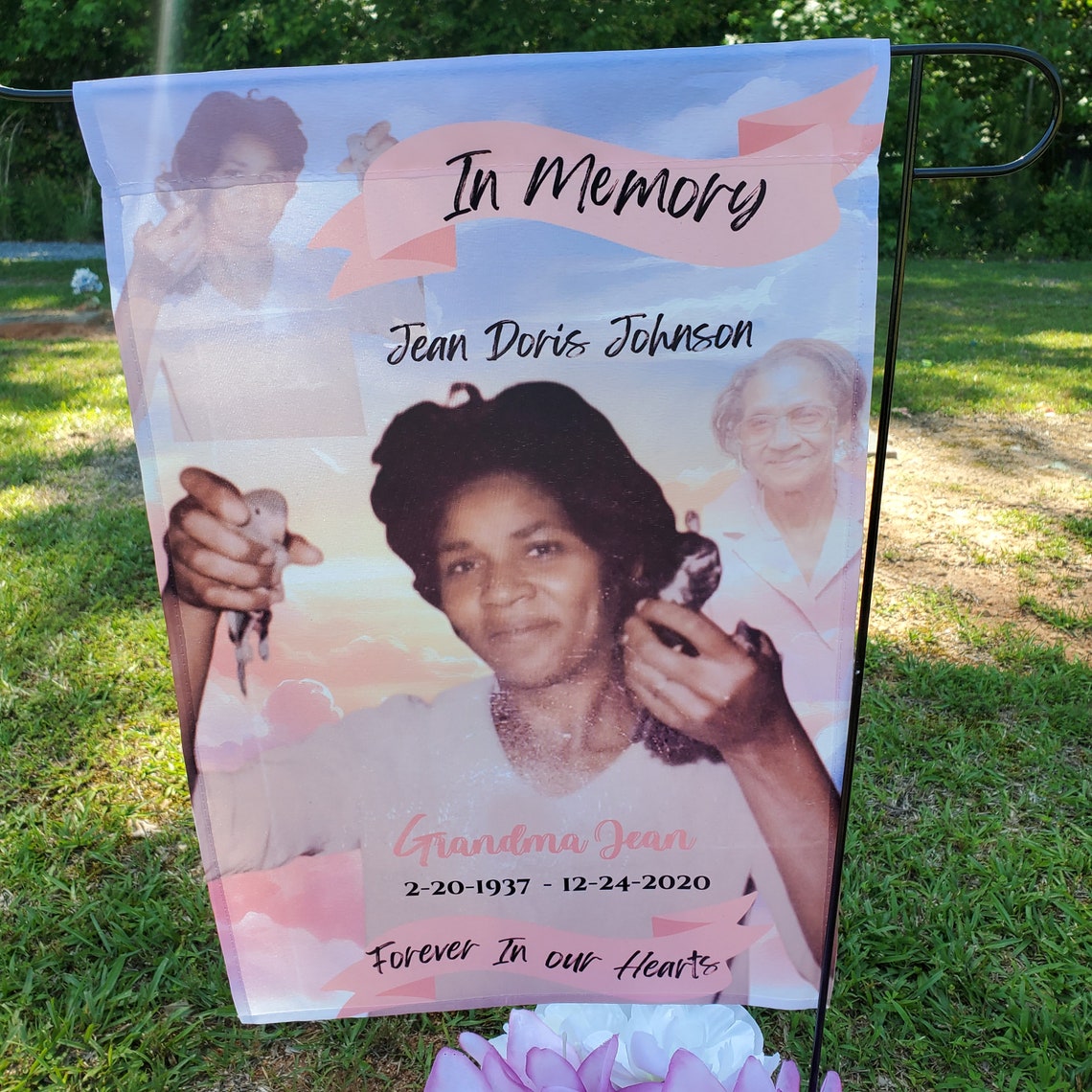Memorial Garden Flag, in Loving Memory, Cemetery Decoration, Grief ...