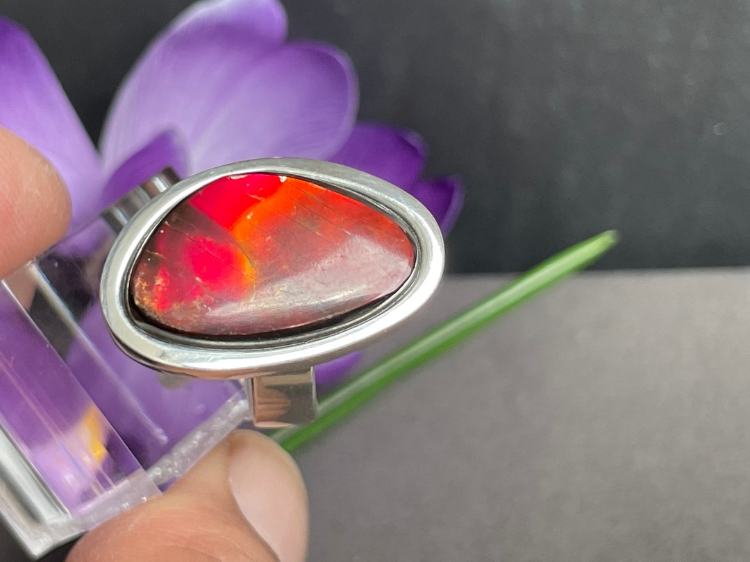 Opal Ammolite Keychain, Gemstone Key Ring, Handcrafted Key Fob, Unique ...