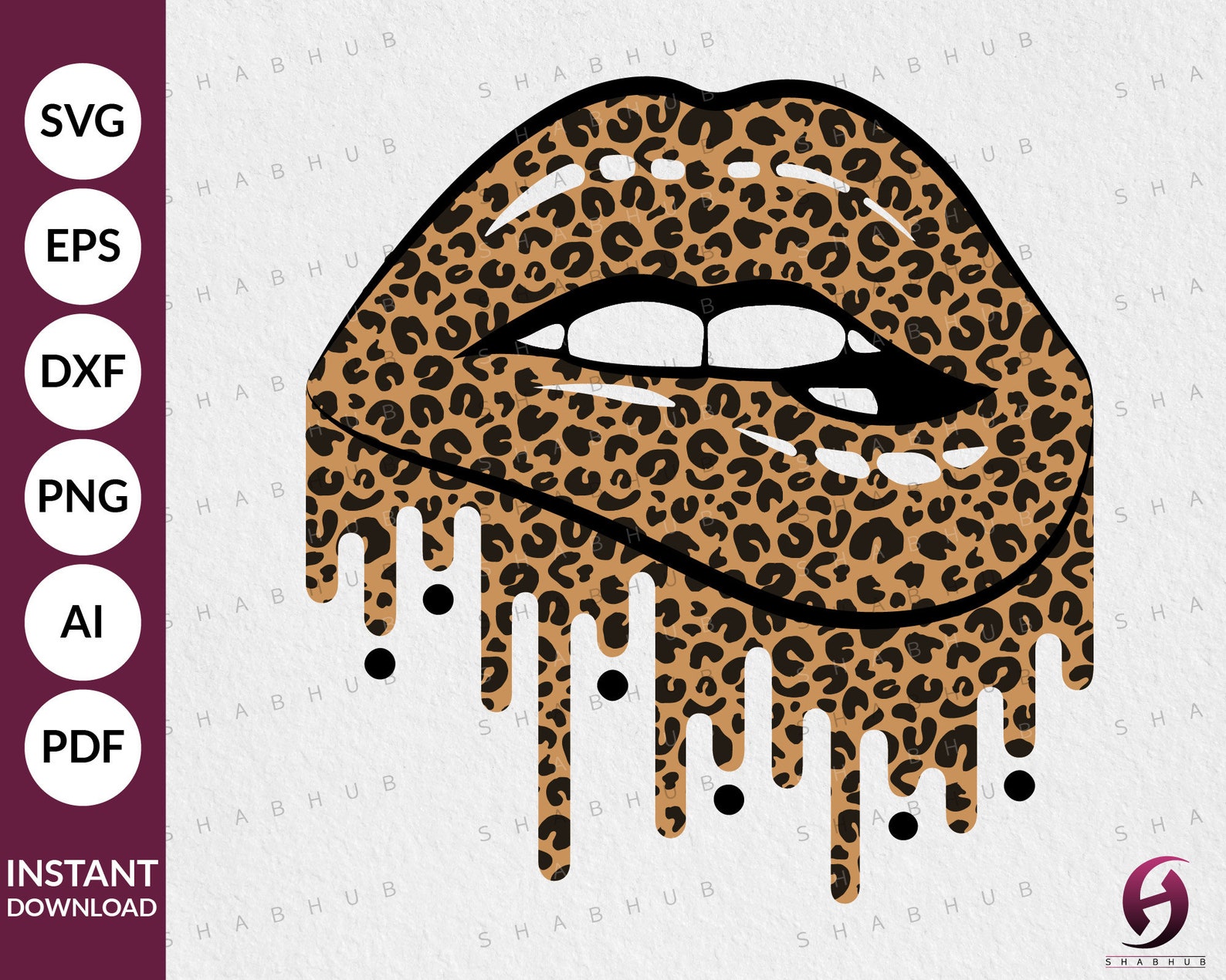 Leopard Lips SVG Leopard Print svg Animal svg Animal Print | Etsy