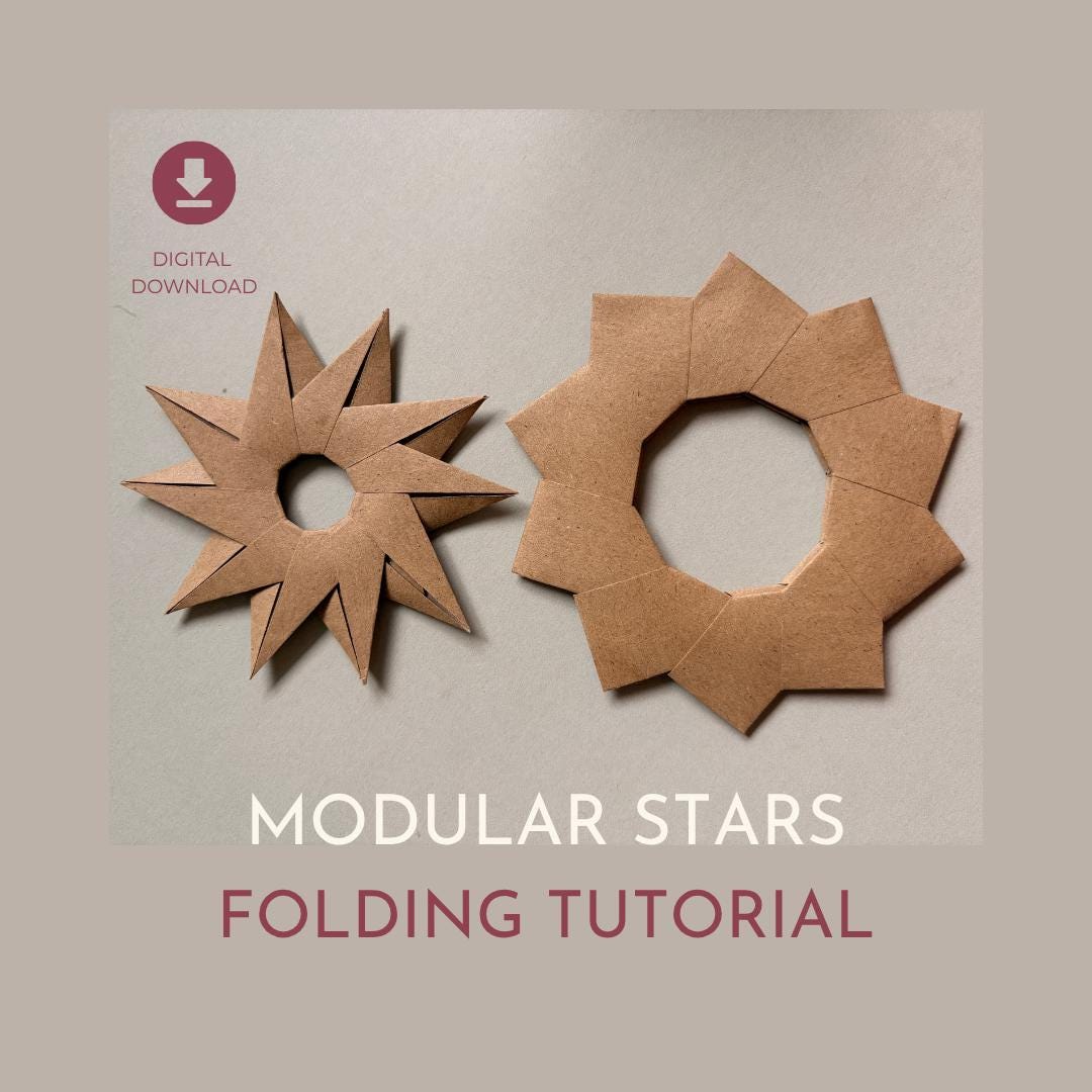 Origami Paper Star Folding Diagram and Tutorial - Origami Christmas ...