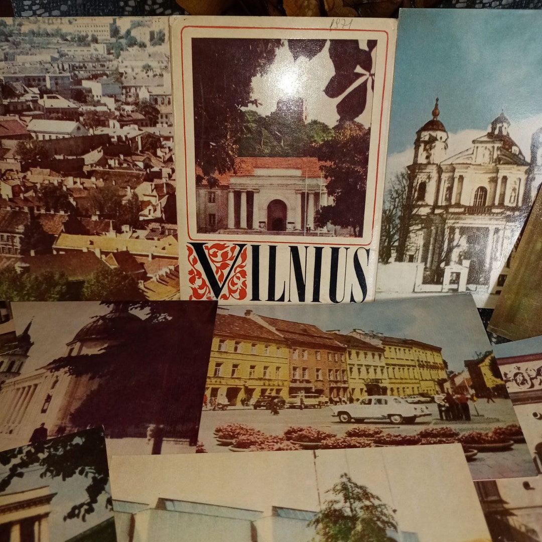 Antique Set of Postcards vilnius. Lithuania. 1970 A Set of 13 Postcards ...