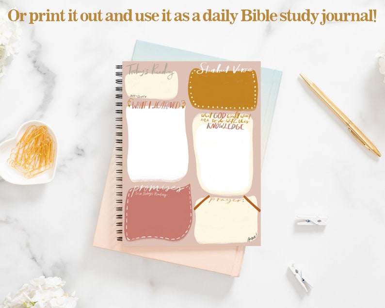 Digital Bible Study Planner for Ipad, Printable Bible Study Journal ...