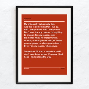 The Office, Michael Scott's Rambling Quote - 18" X 24" Wall Art Decor ...