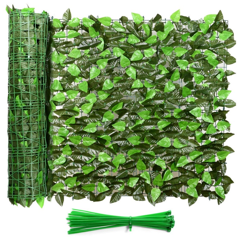 Eden's Decor Artificial Ivy Privacy Fence Screen 120"x40", Faux Ivy ...