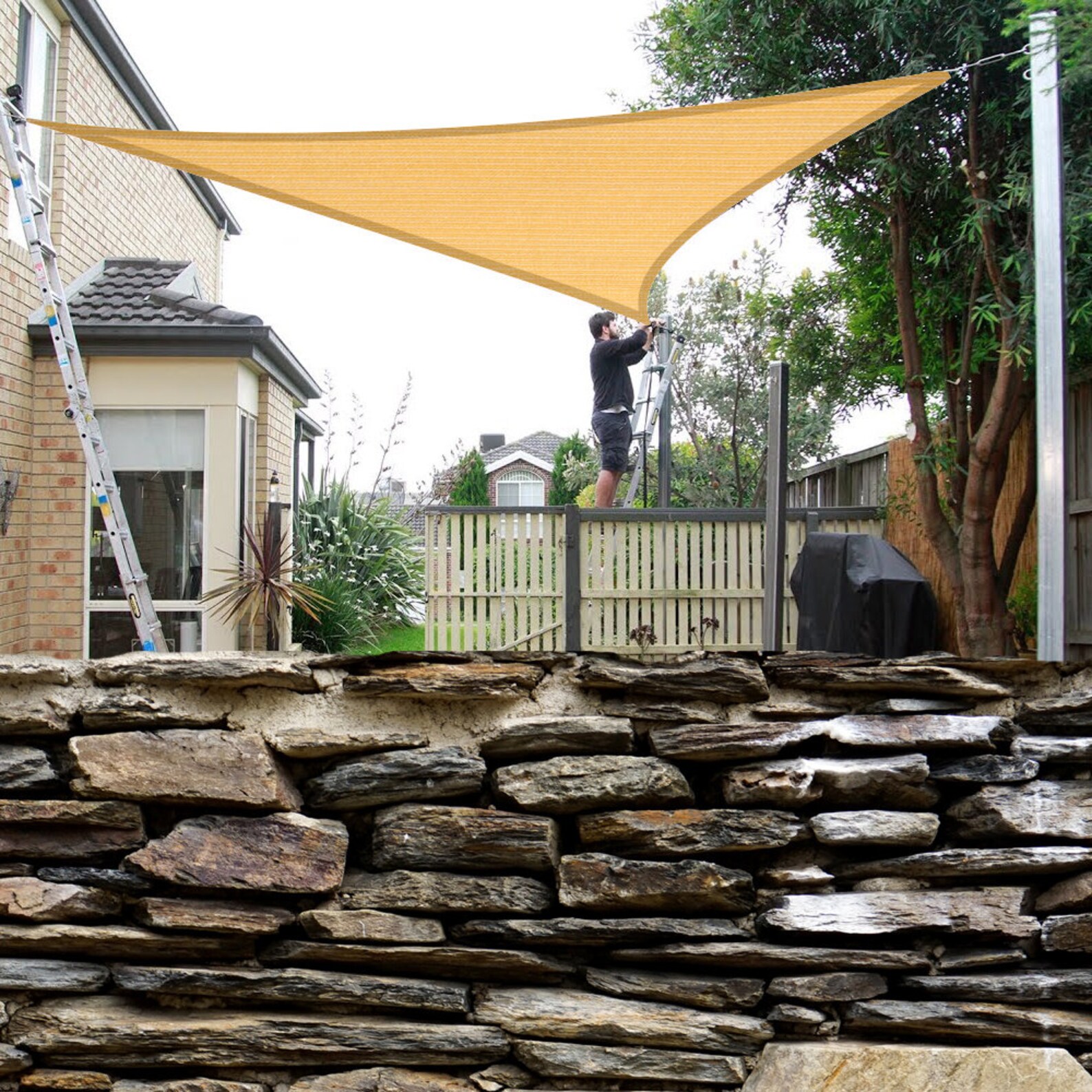 Sun Shade Sail Right Triangle Outdoor With Air-permeable UV - Etsy