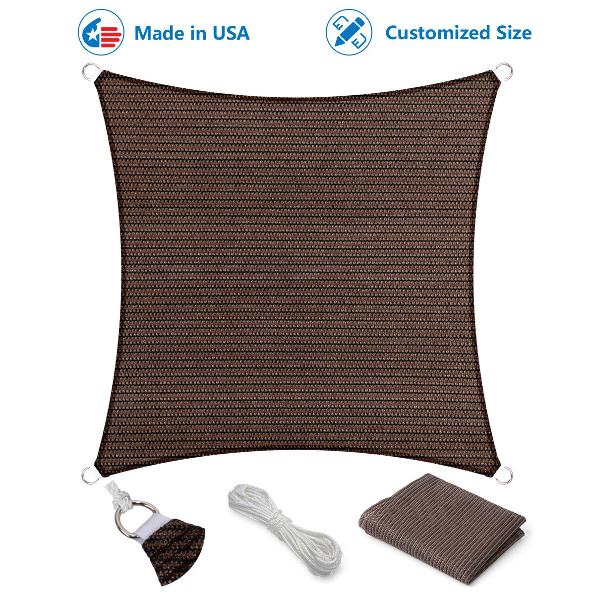 Eden's Decor Curved Square Sun Shade Sail UV Block Fabric - Etsy