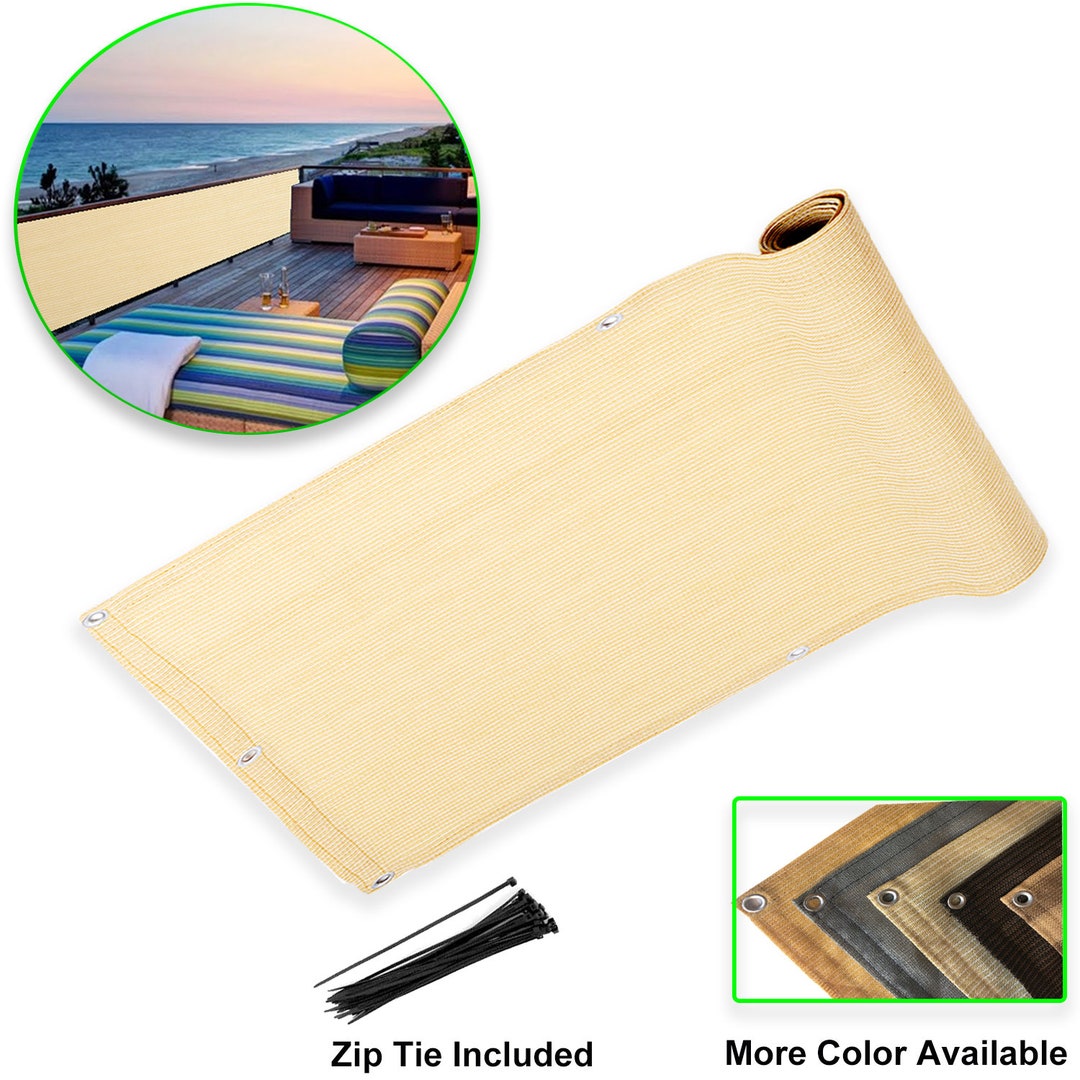 Eden's Decor 30 Inches Height Custom Balcony Privacy Screen Cover Mesh ...