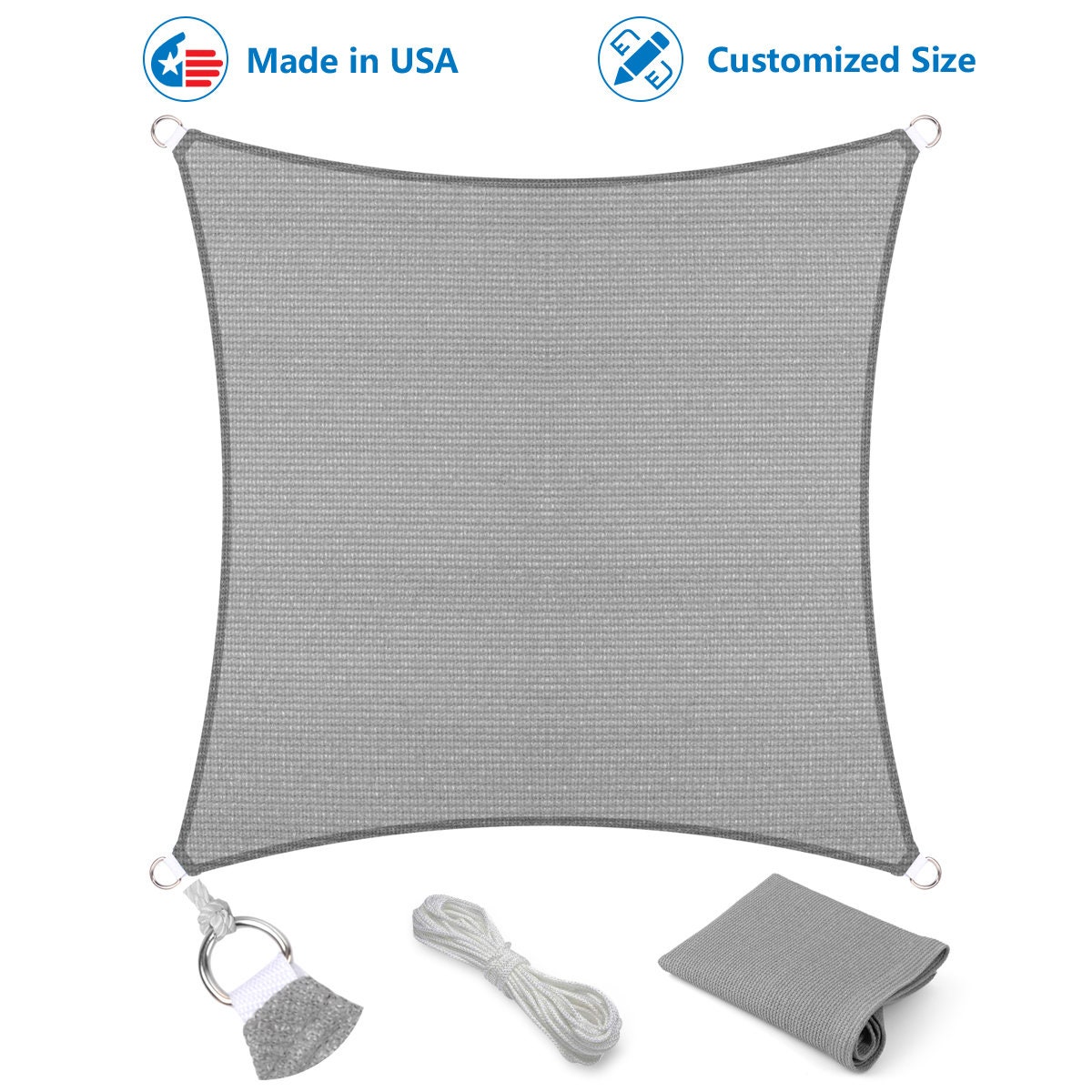 Eden's Decor Curved Square Sun Shade Sail UV Block Fabric - Etsy