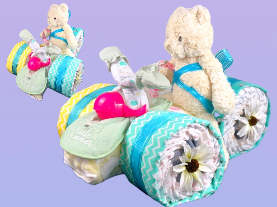 Adorale Spyder, T-rex: 3-wheel Motorcycle Cutie Diaper Cake, Best Baby ...