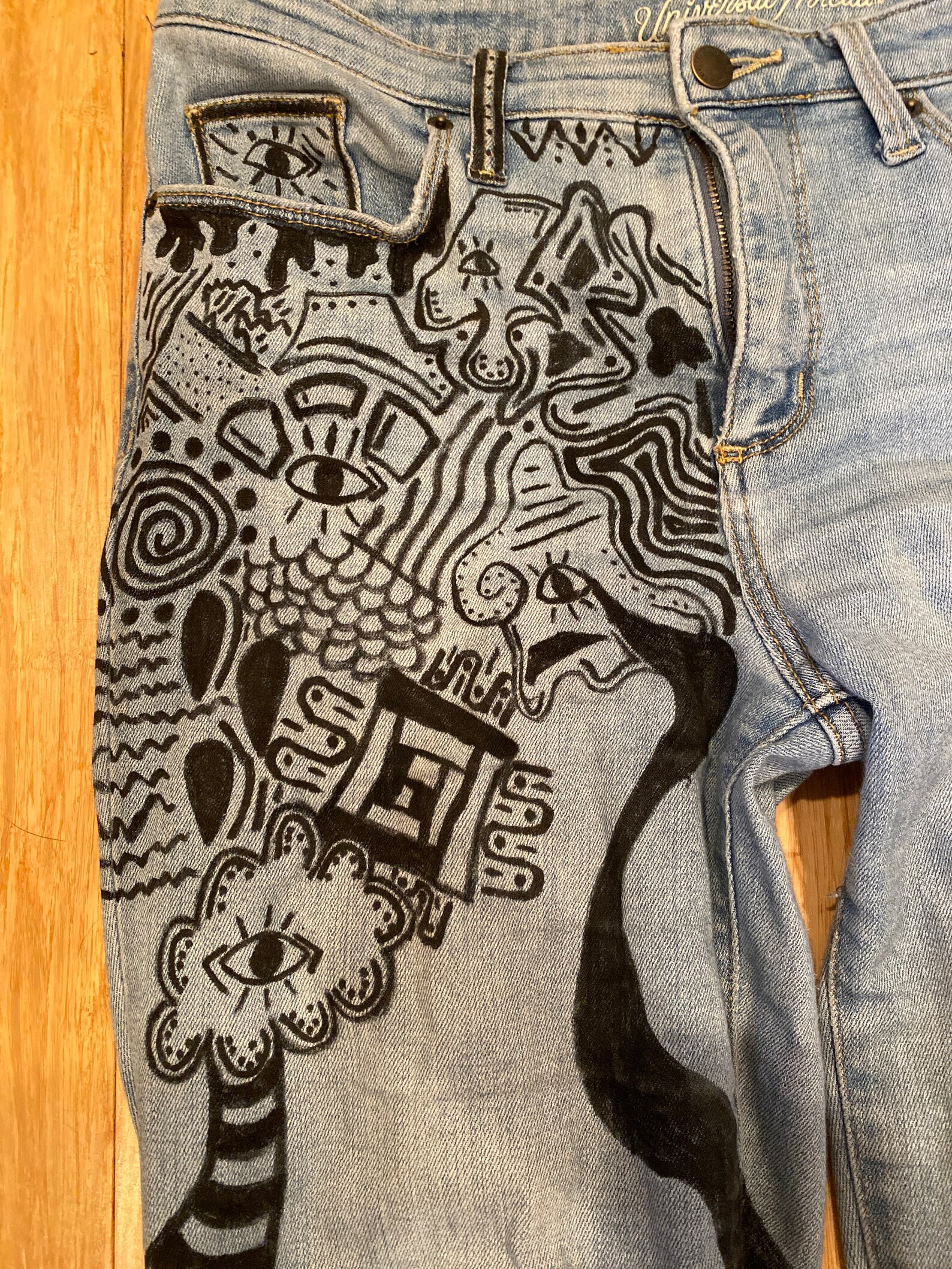 Custom Designed Jeans - Etsy