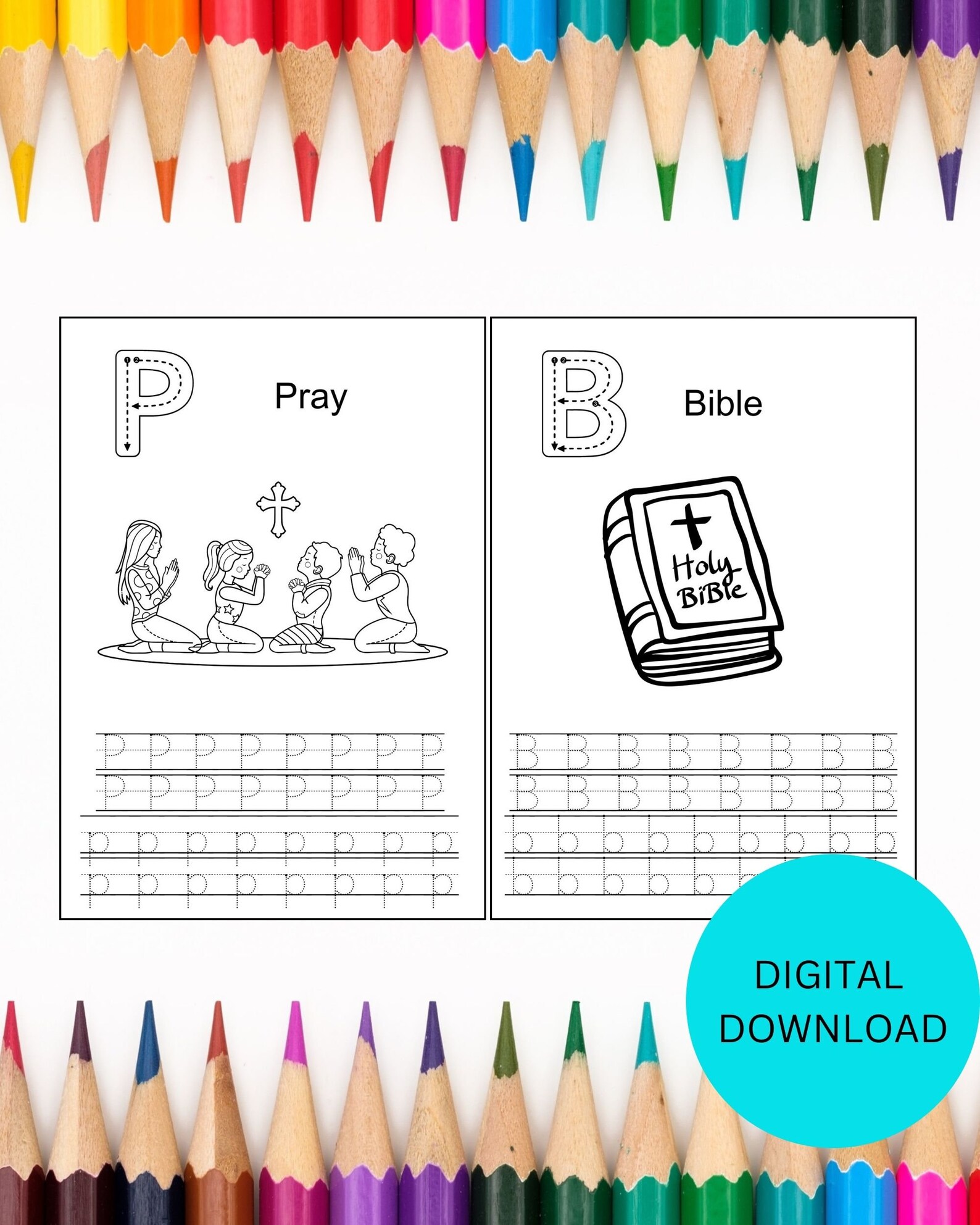 Tracing/coloring Pad, Bible Characters Tracing Pad, Bible-based Tracing ...
