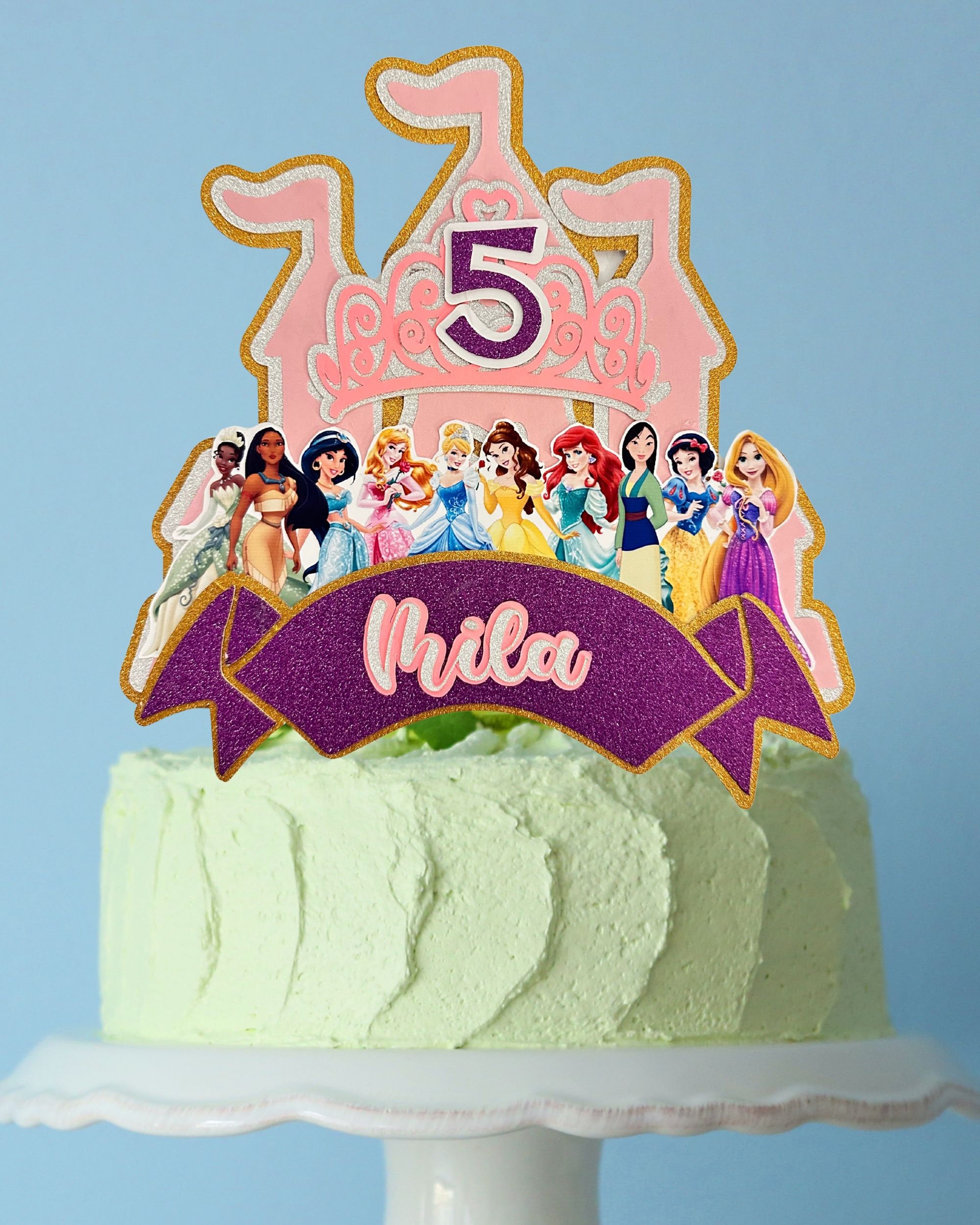 Princess Cake Topper, Disney Princess Cake Topper, Personalized Cake ...