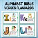 Alphabet Bible Verses Flashcards, Educational Flashcard, ABC Printable ...