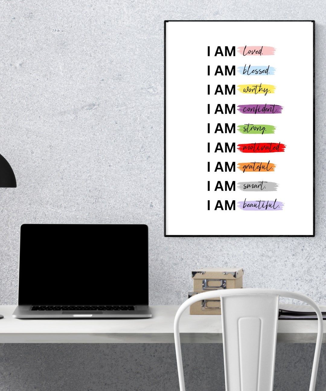 Positive Affirmation Wall Art Printables, Wall Arts Digital Prints - Etsy