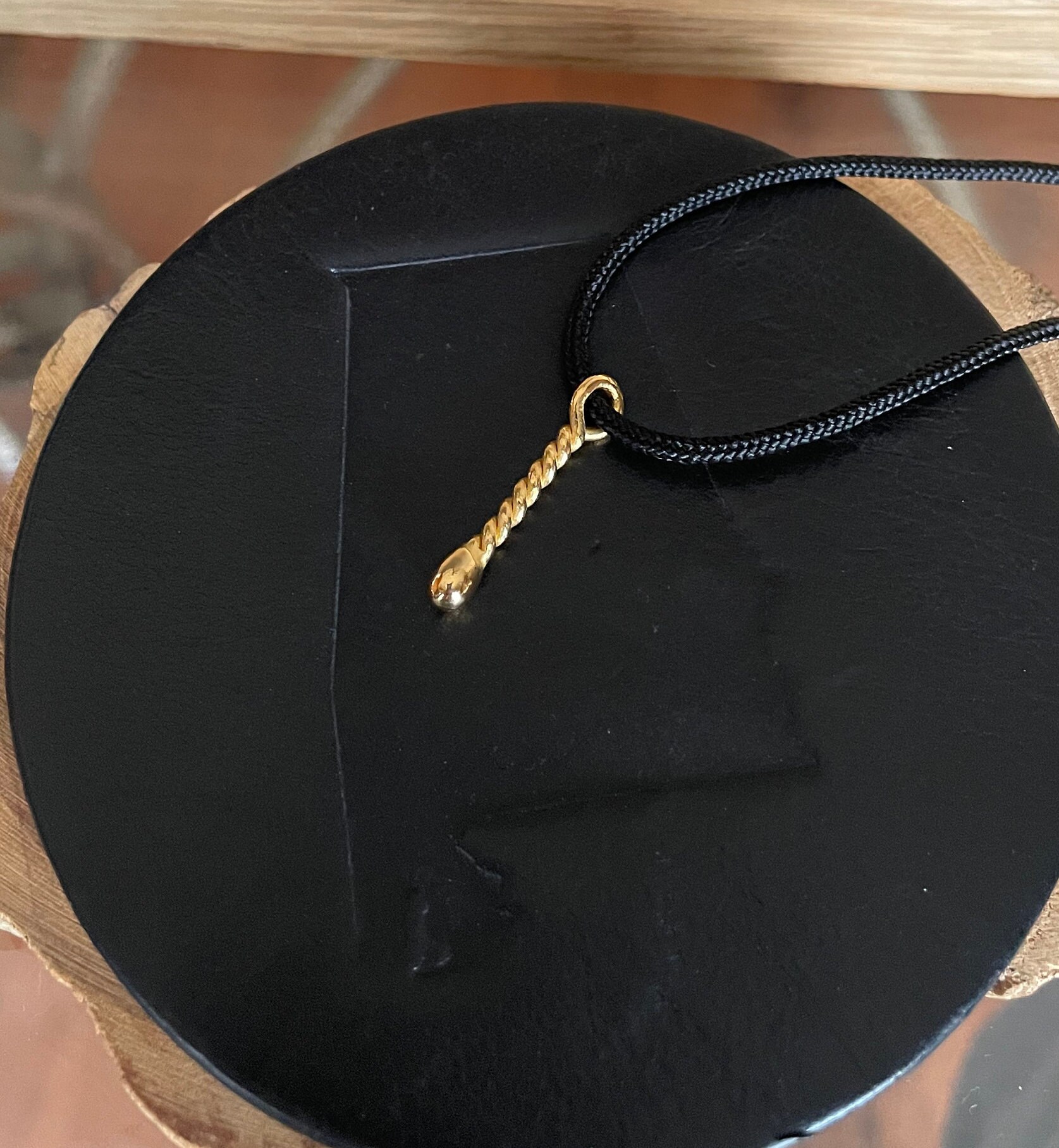 24K Pure Solid Gold Hand Forged Pendant - Etsy