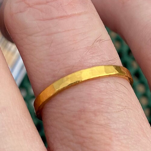 Vintage Pure 24K Solid Gold Wedding Band Ring Size 9.5 | Etsy