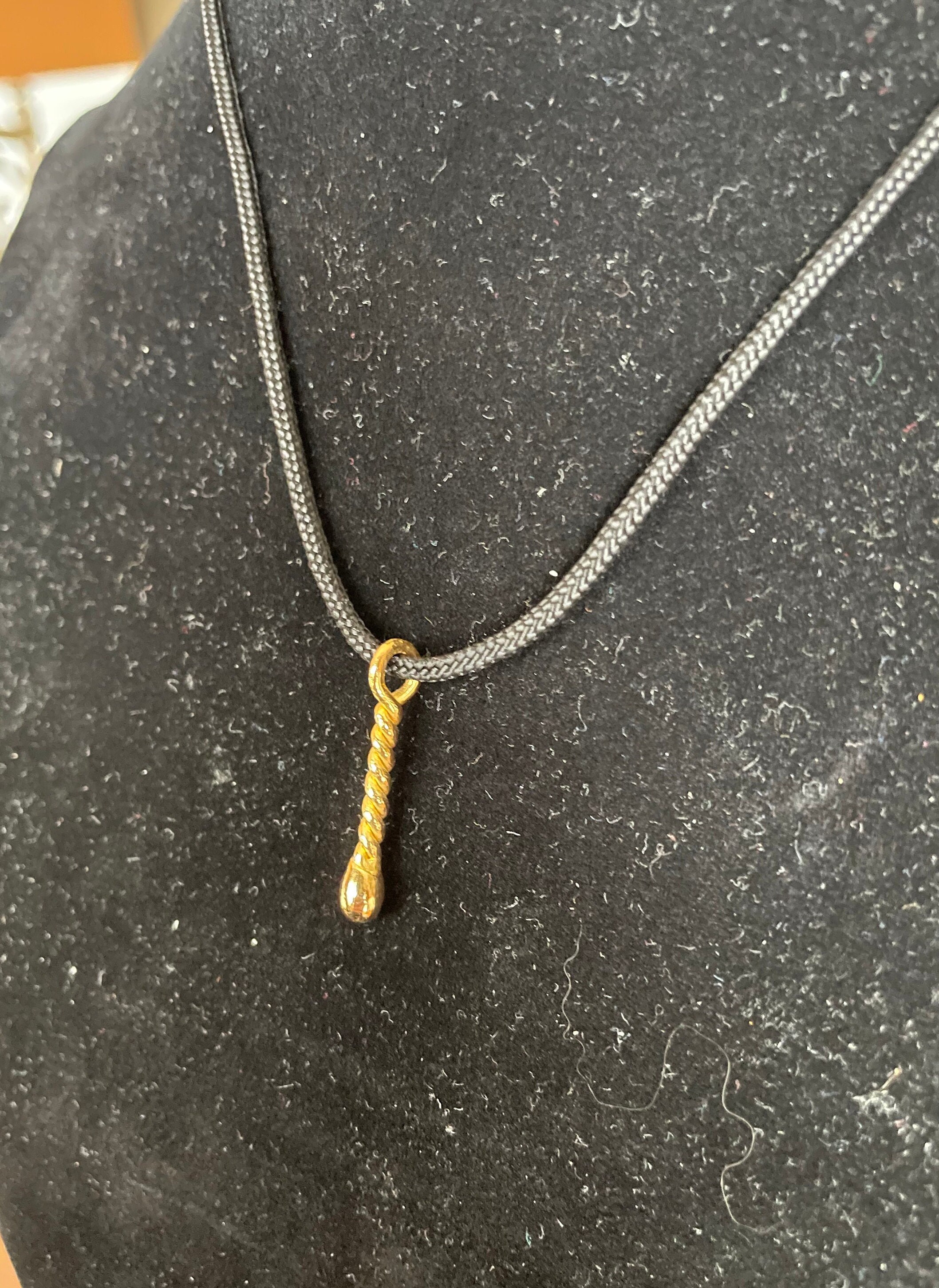 24K Pure Solid Gold Hand Forged Pendant - Etsy