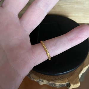 24K Pure Solid Gold Hand Forged full Round Twist - Etsy