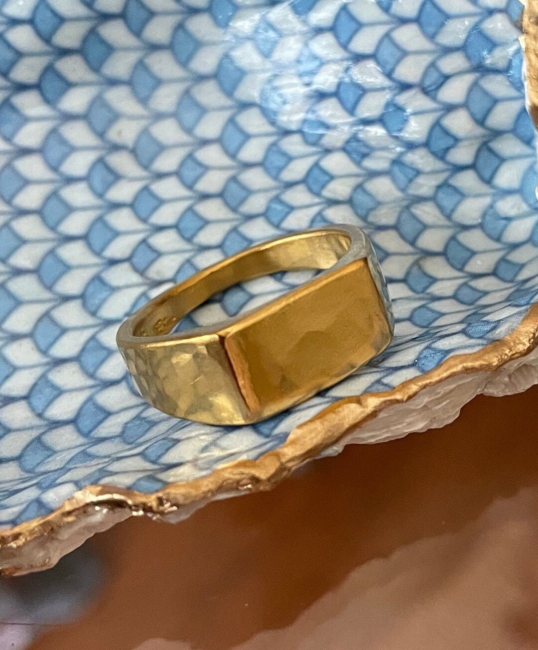 24K Pure Solid Gold Hand Forged Traditional flat - Etsy