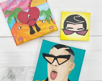 Bad Bunny Painting Canvas - Etsy