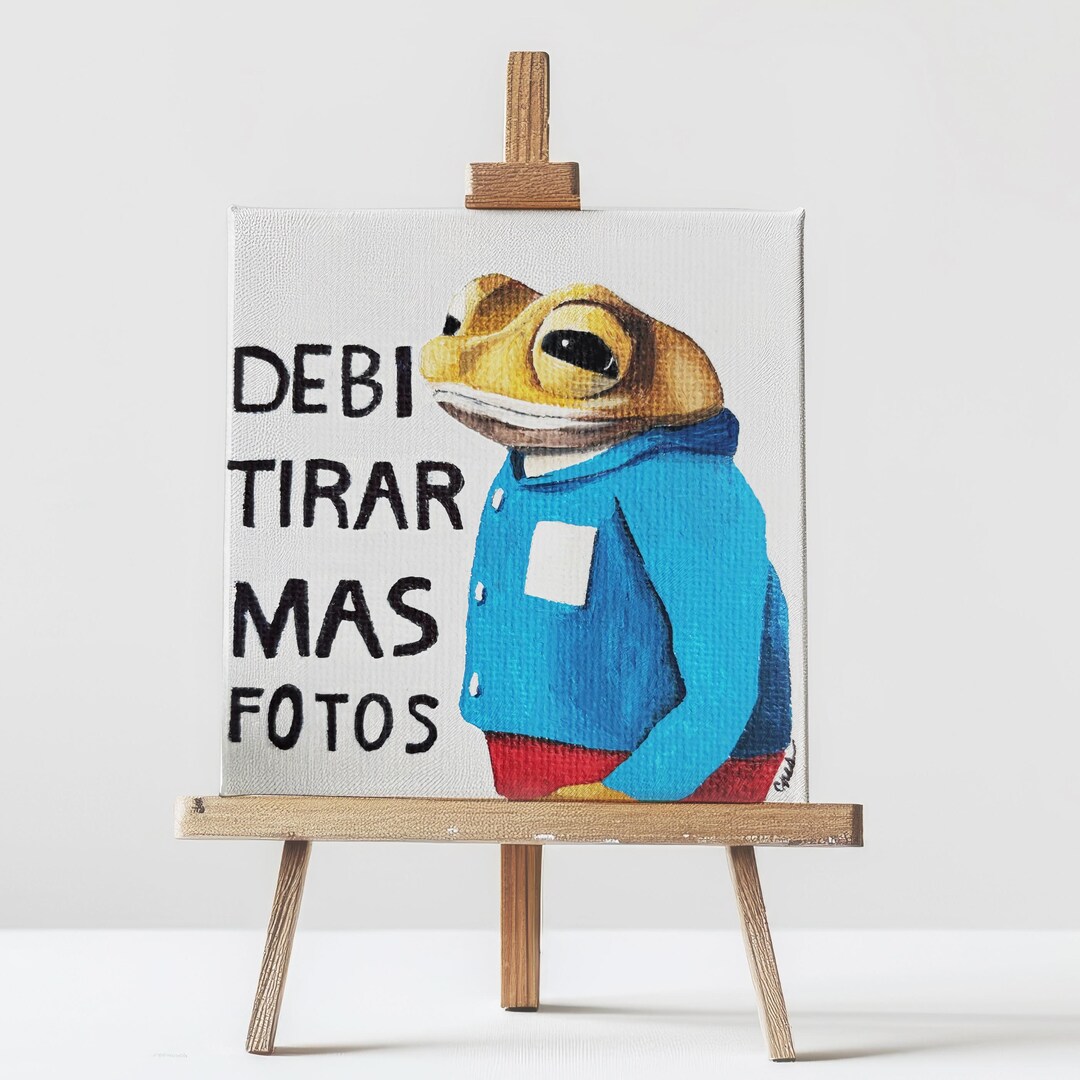 Debi Tirar Mas Fotos Mini Canvas Painting | Sapo Concho | Bad Bunny ...