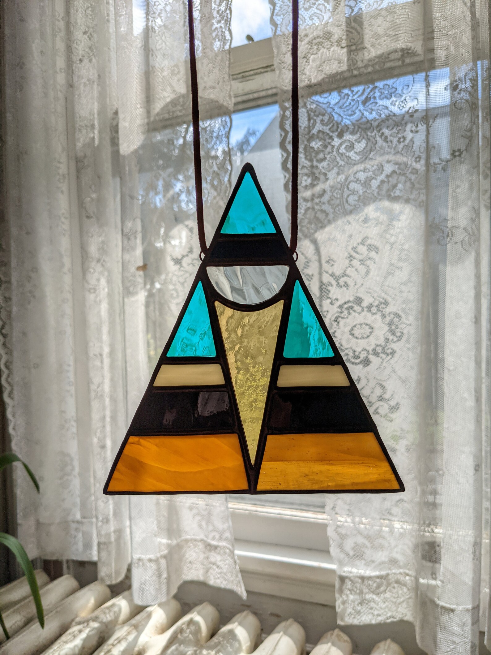 Geometric Triangle Suncatcher | Etsy