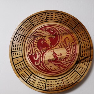 Dragon Ying Yang Cribbage Board, 2, 3 or 4 Player - Etsy