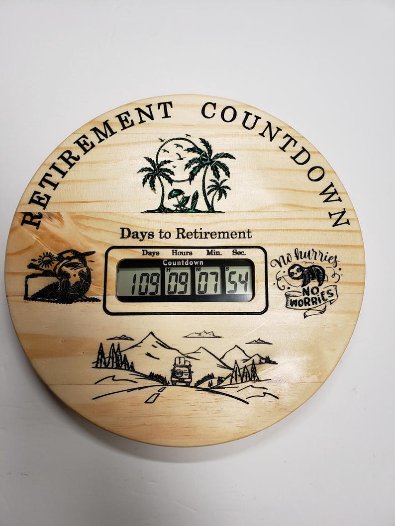 Retirement Countdown Timer, With Customize Options Available - Etsy