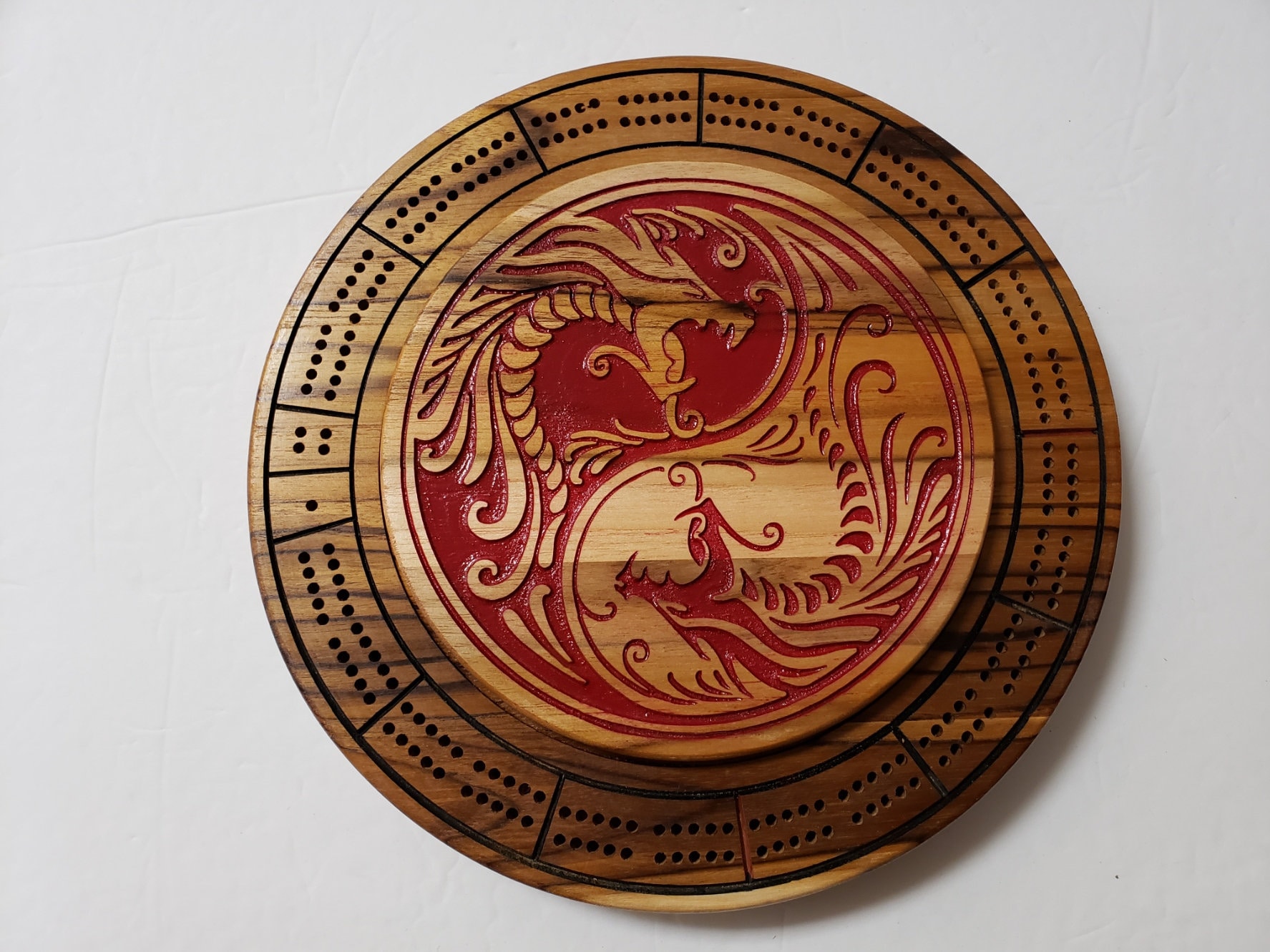 Dragon Ying Yang Cribbage Board, 2, 3 or 4 Player - Etsy