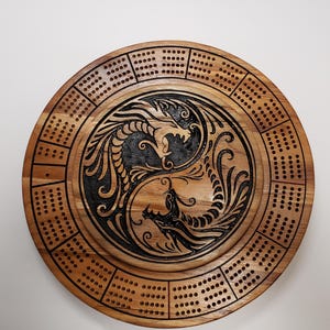 Dragon Ying Yang Cribbage Board, 2, 3 or 4 Player - Etsy