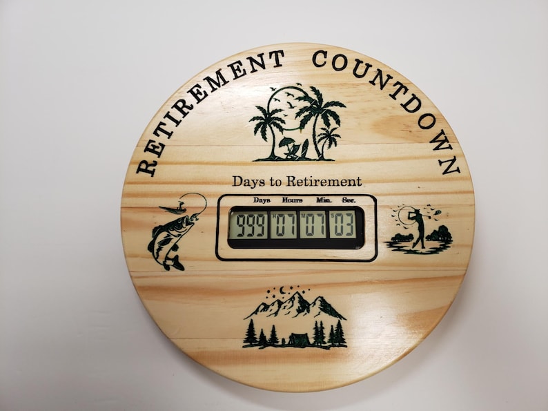 Retirement Countdown Timer With Customize Options Available Etsy