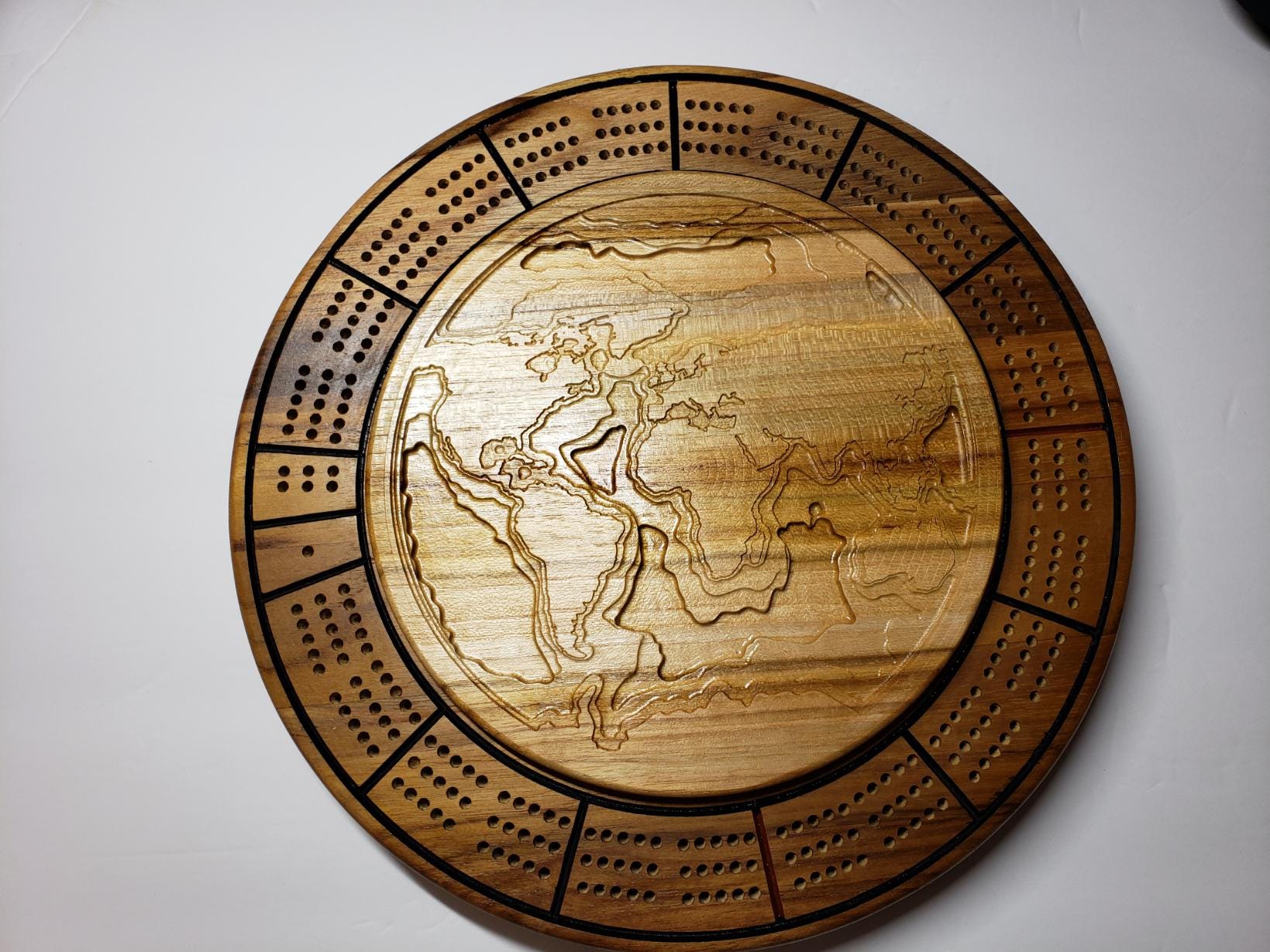 World Map, Cribbage Board, 2, 3 or 4 Player - Etsy
