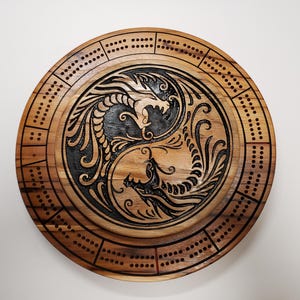 Dragon Ying Yang Cribbage Board, 2, 3 or 4 Player - Etsy