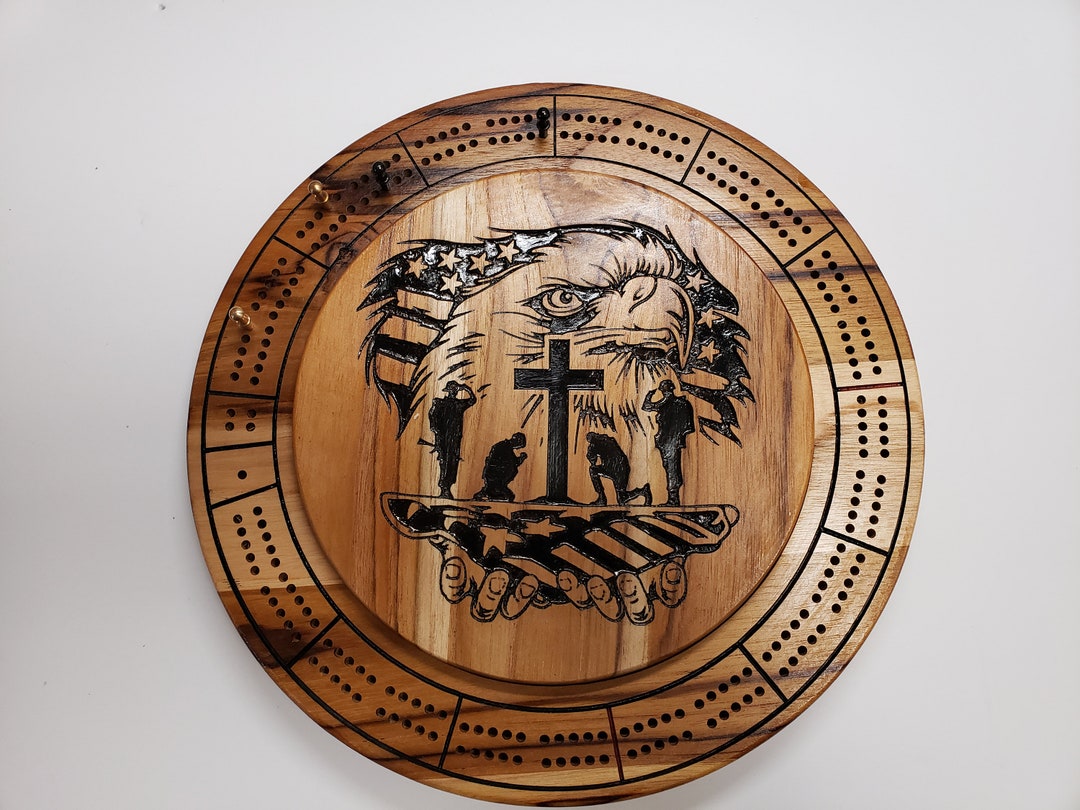 Patriotic, 2 Player Cribbage Board - Etsy