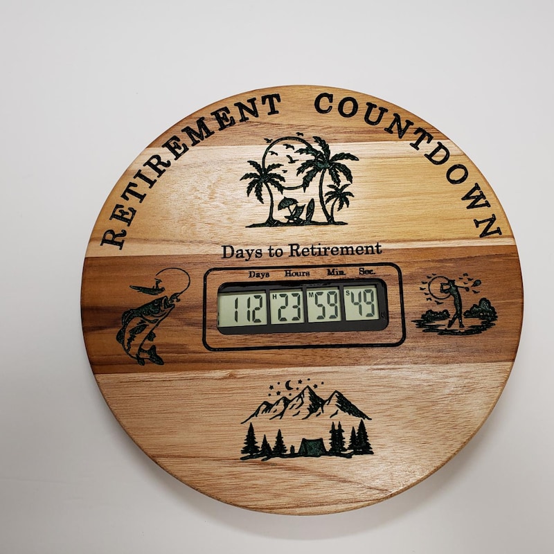 Wood Retirement Clocks - Etsy