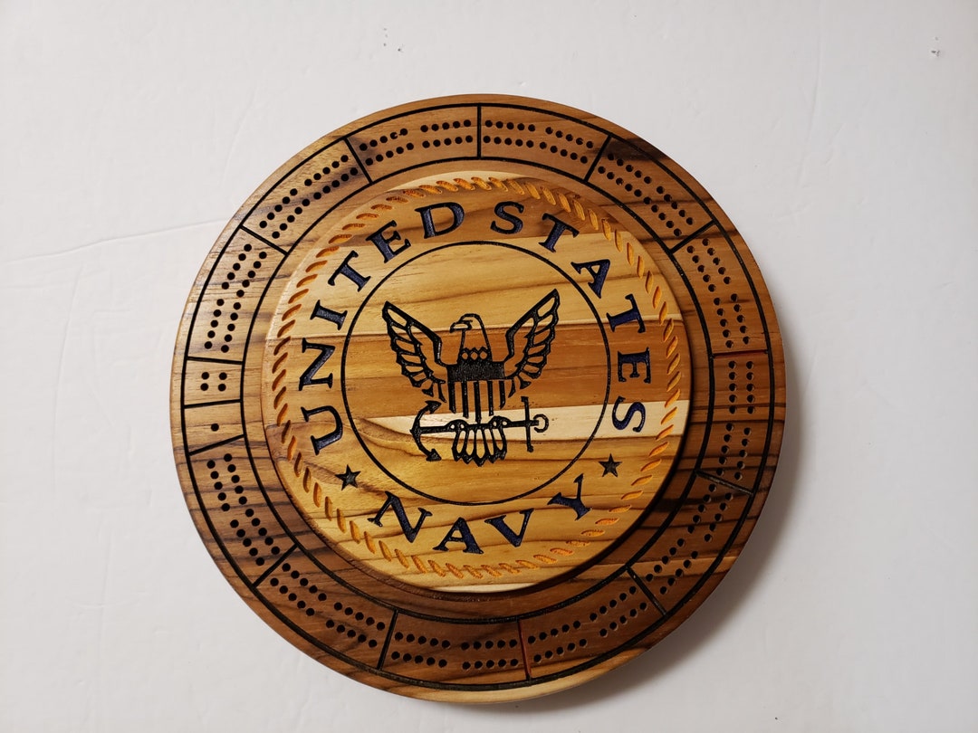 Navy Cribbage Board, 2, 3 or 4 Player - Etsy
