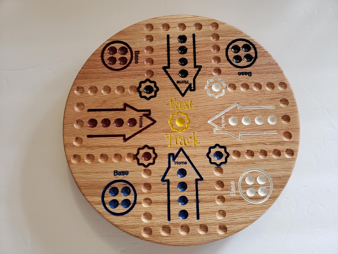 4 Player Fast Track Game Board - Etsy