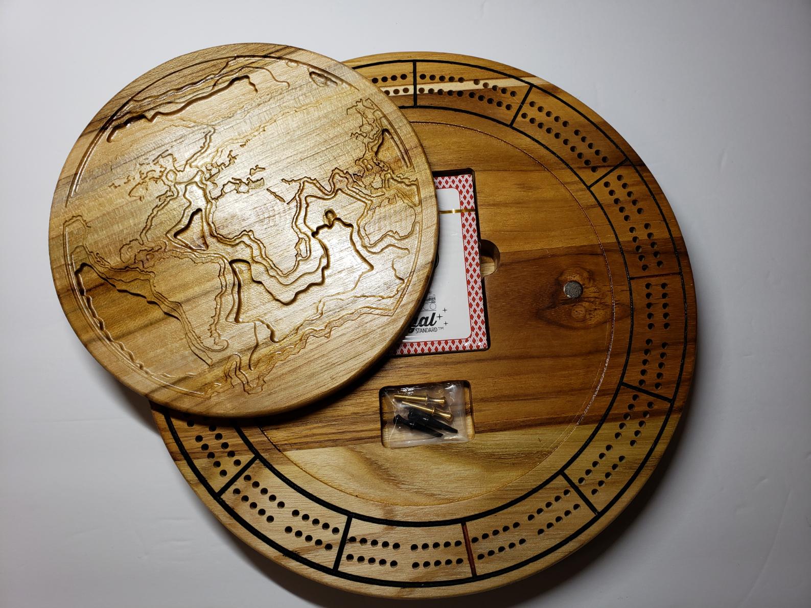 World Map, Cribbage Board, 2, 3 or 4 Player - Etsy