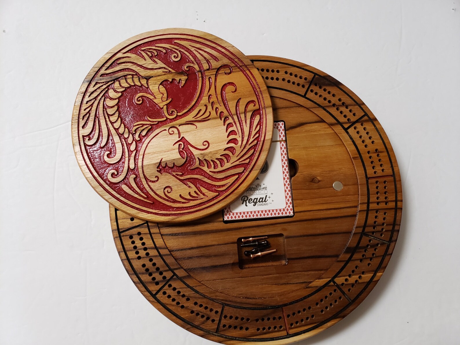 Dragon Ying Yang Cribbage Board, 2, 3 or 4 Player - Etsy