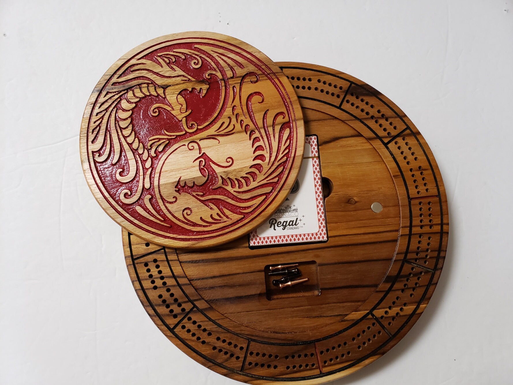 Dragon Ying Yang Cribbage Board, 2, 3 or 4 Player - Etsy