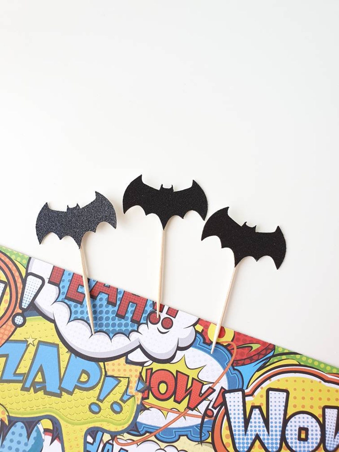 Black Bats Cupcake Toppers Batman Cupcake Toppers Batman Party Super ...