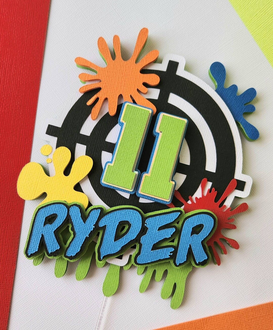 Paintball Cake Topper Paint Cake Topper Paintball Theme Paintball ...