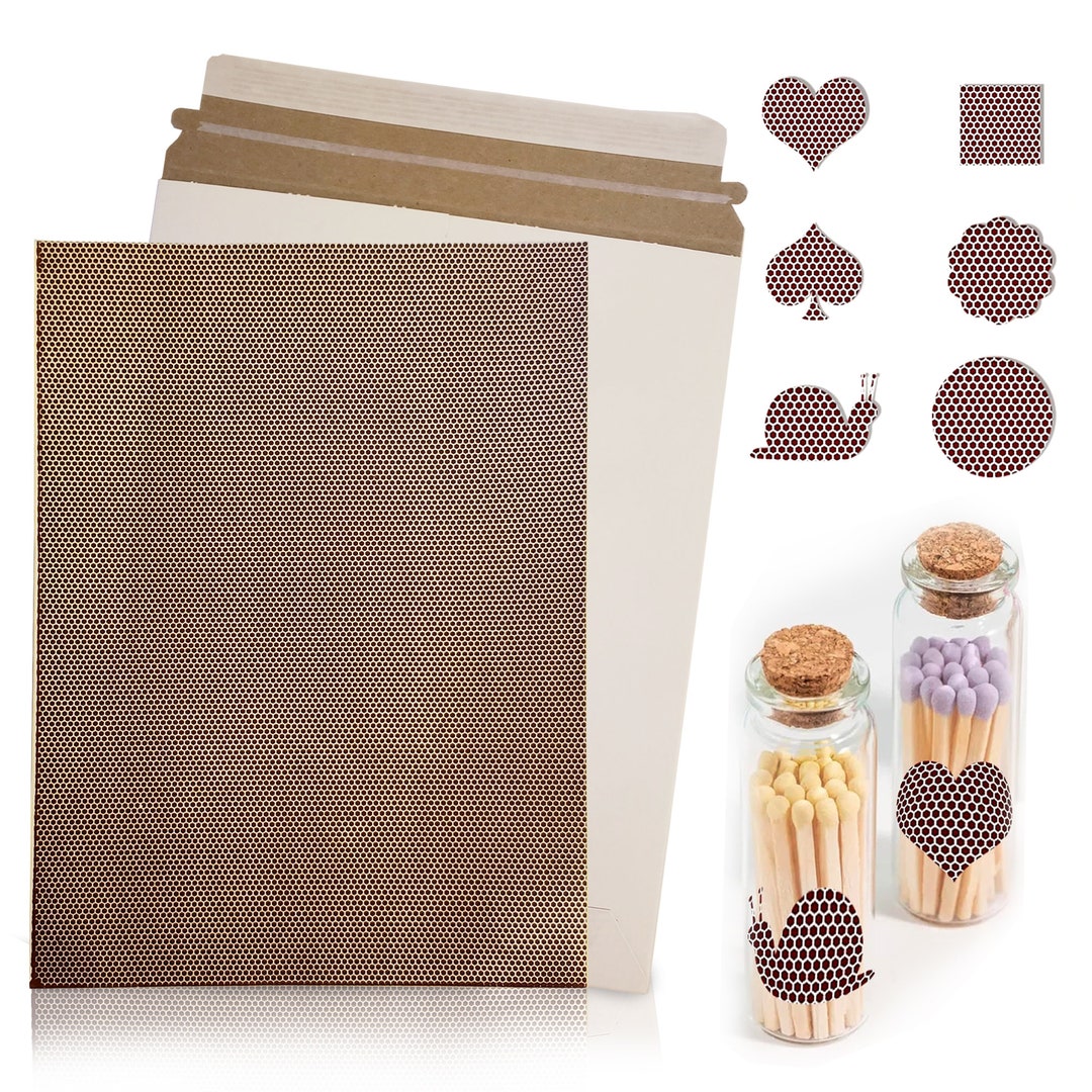 Honeycomb Match Striker Paper: Self-adhesive DIY Sheets (8.54" X 11.69 ...