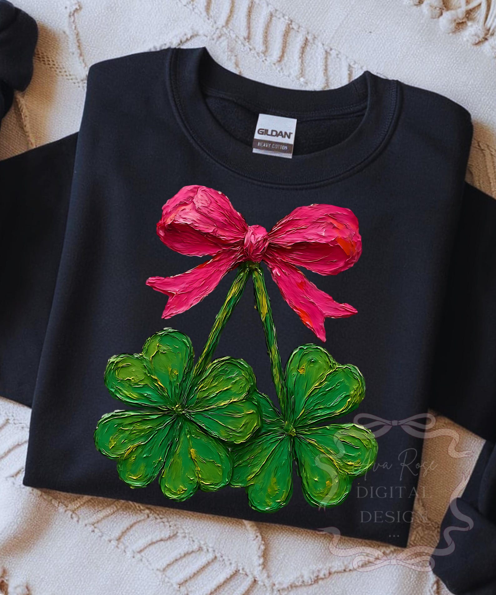 Pink Coquette St Patrick's Day PNG SVG, Girly Lucky Clover Bow, Popular ...