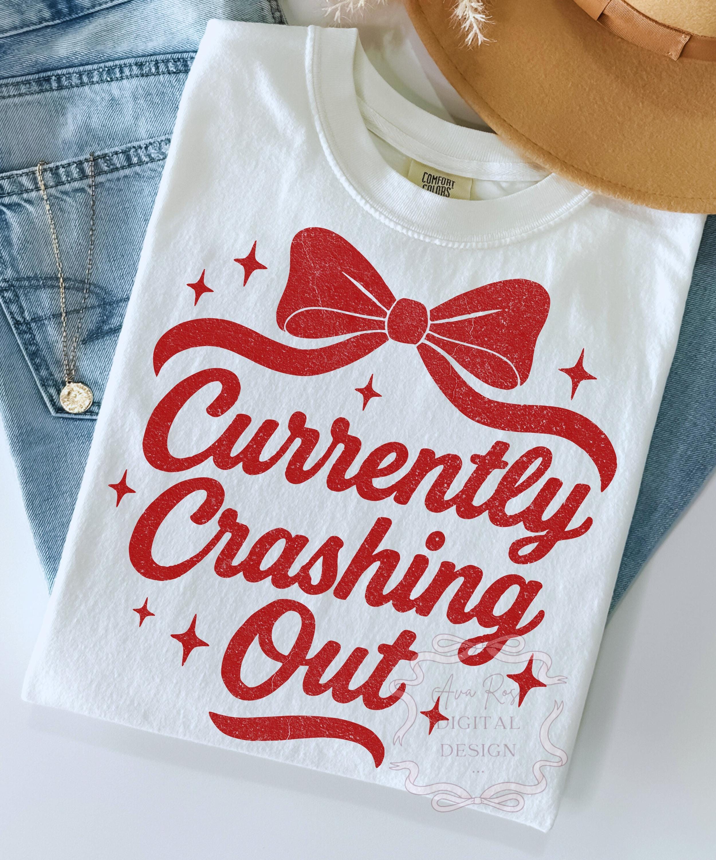Crash Out Girly Retro Funny Quote PNG, Sassy Sarcastic Shirt Design ...