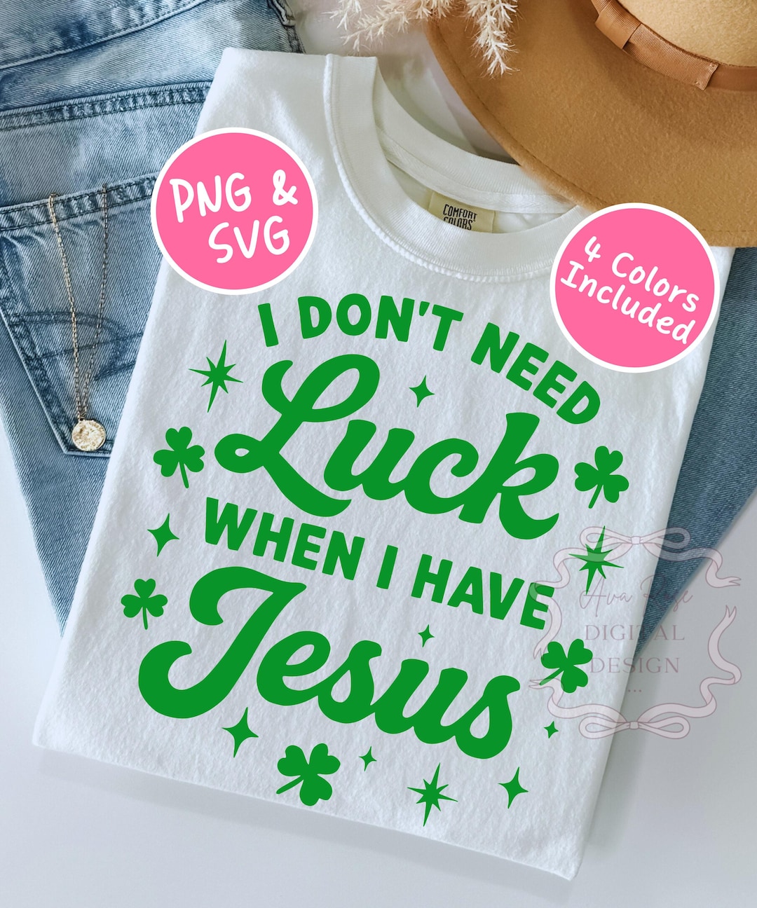 St Patrick's Day Christian PNG SVG, Jesus St Patrick PNG, Trendy Lucky ...