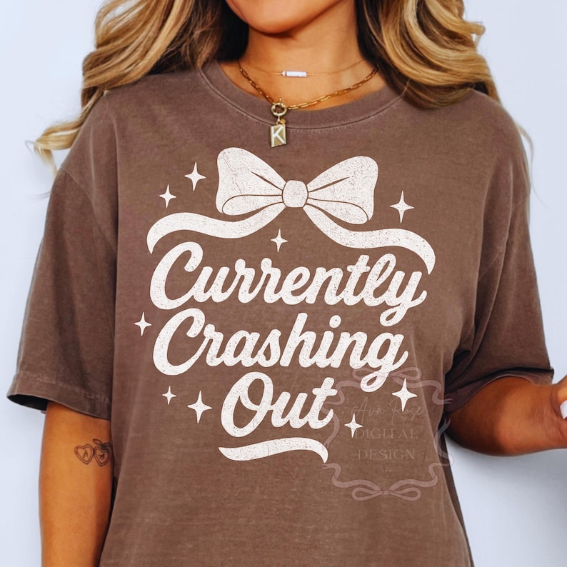 Crash Out Girly Retro Funny Quote PNG, Sassy Sarcastic Shirt Design ...