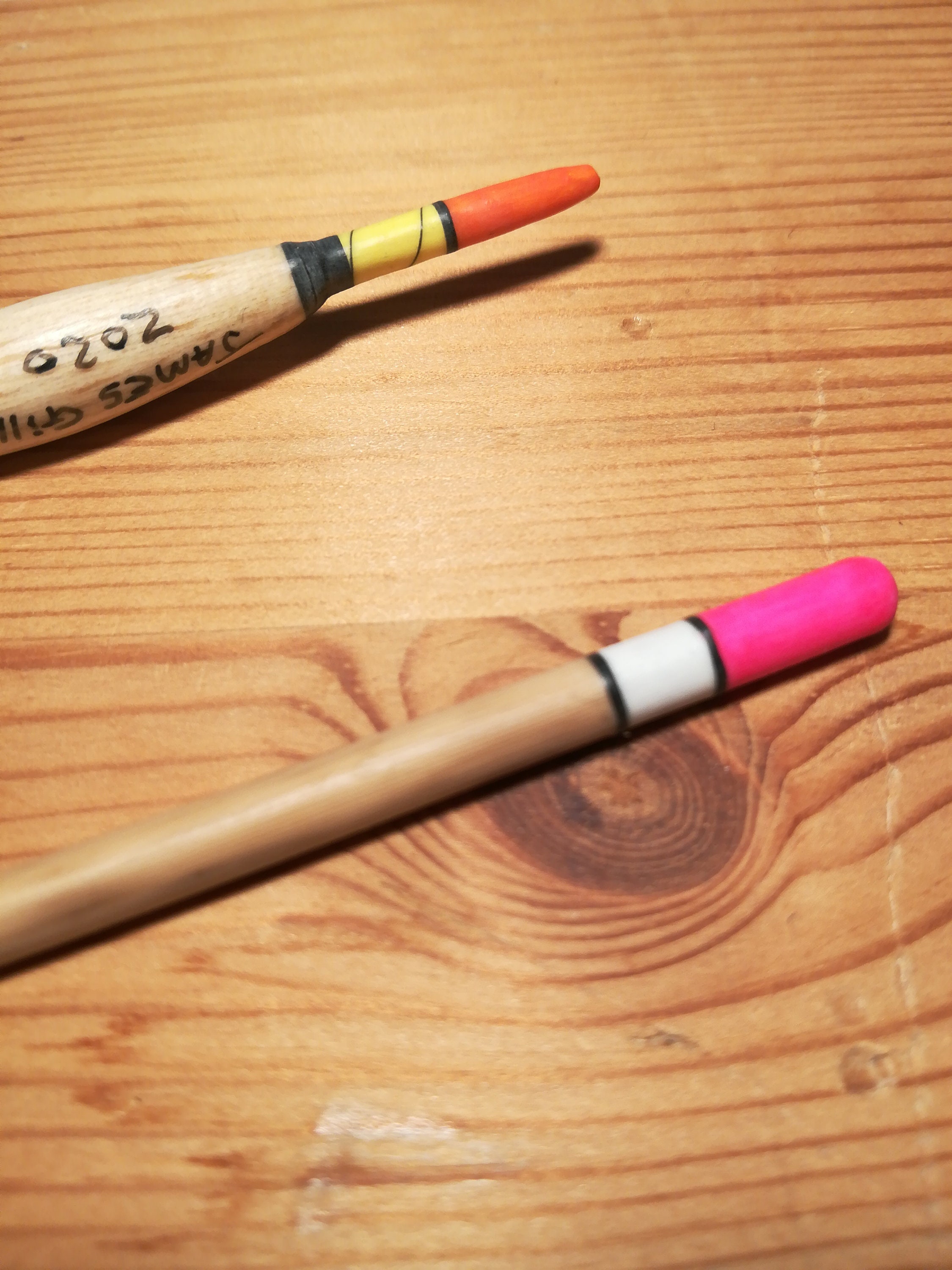 A Pair of Hand Crafted Fishing Floats Made With Natural Base Materials ...